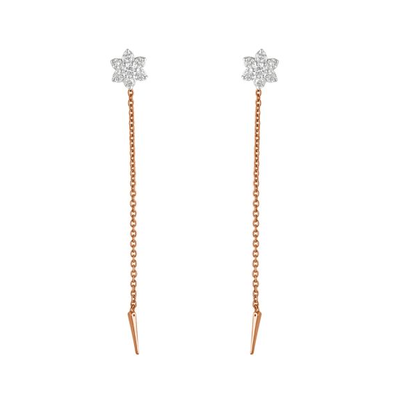 Buy Hanging Earrings Crafted in 18KT Yellow Gold OER23117 D300R0B Online at ORRA